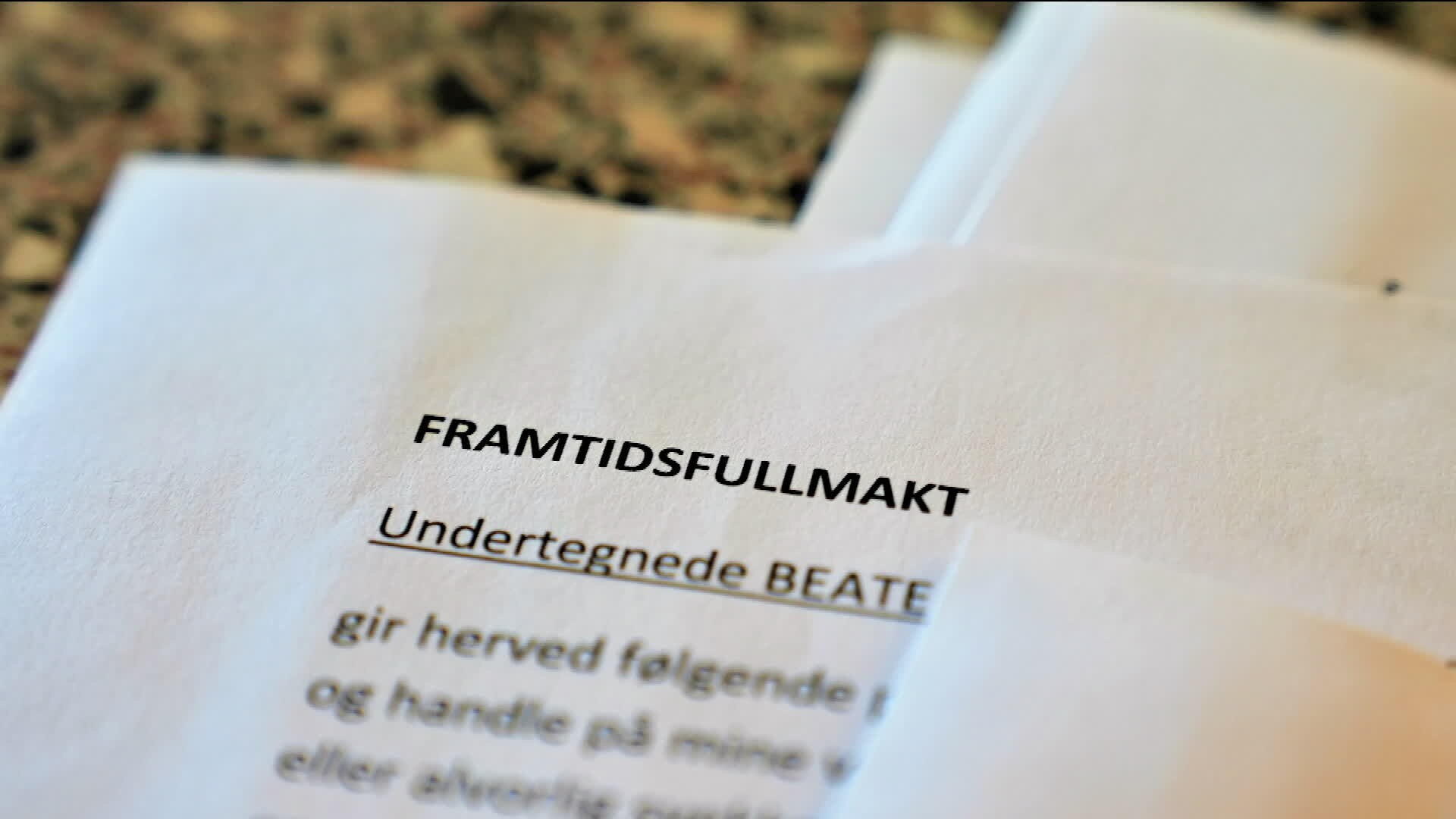 Flere lager fremtidsfullmakt – NRK Sørlandet – Lokale nyheter, TV og radio