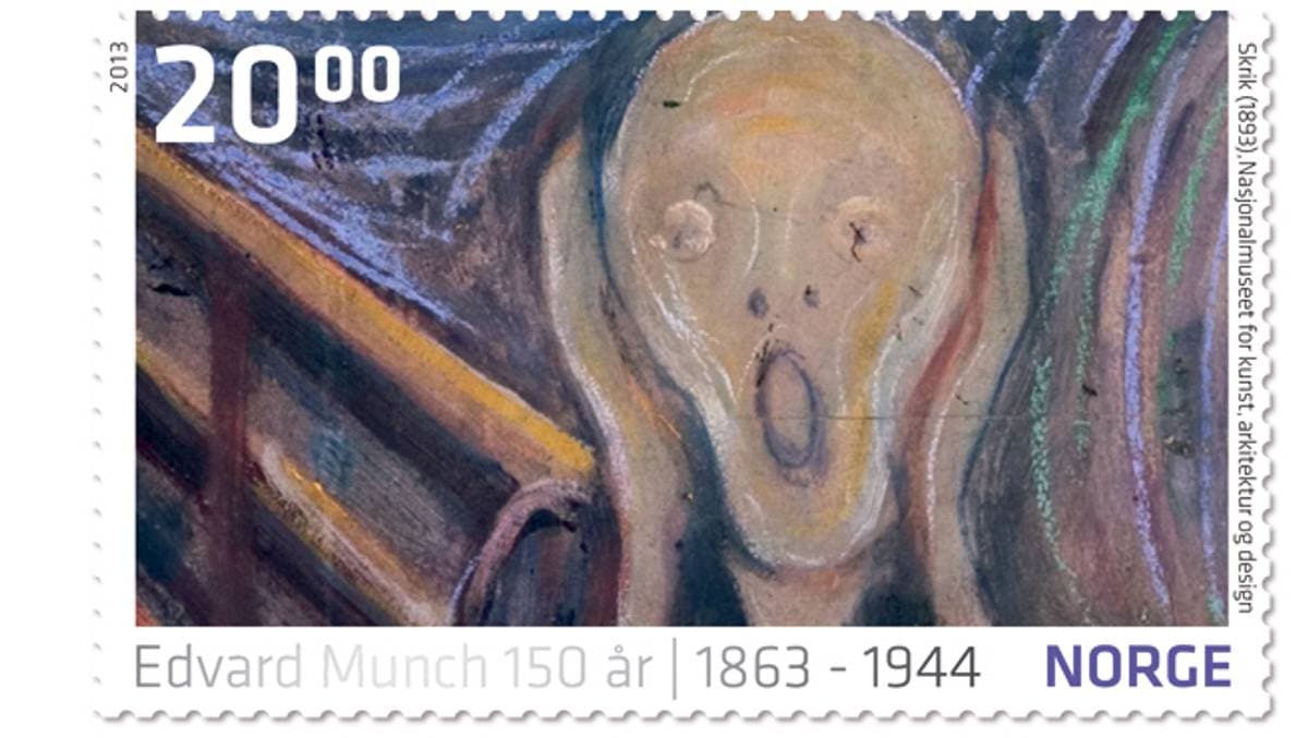 «Skrik» på frimerke – Stor-Oslo