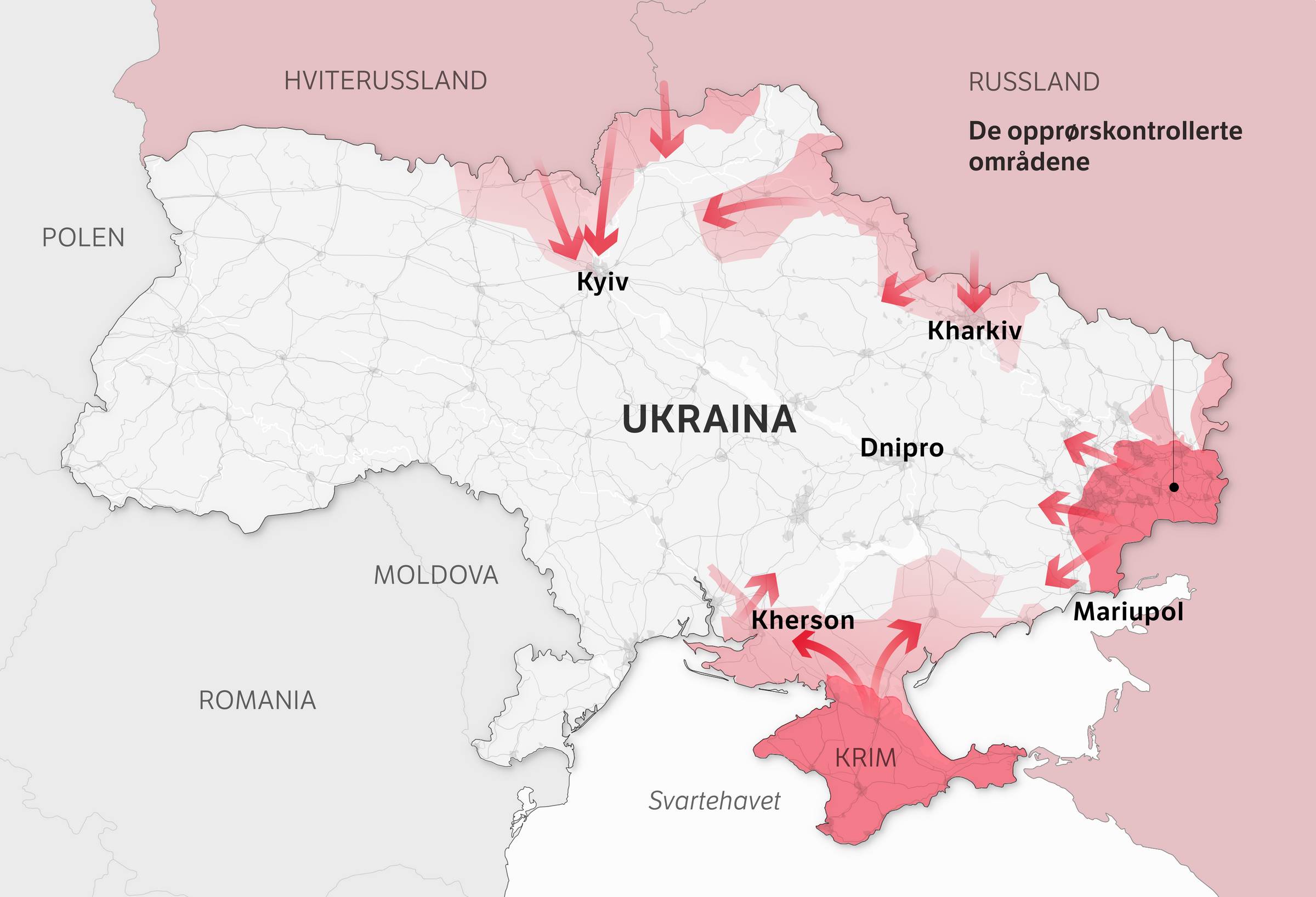 Kart over Ukraina – Russlands invasjon – NRK Urix – Utenriksnyheter og ...