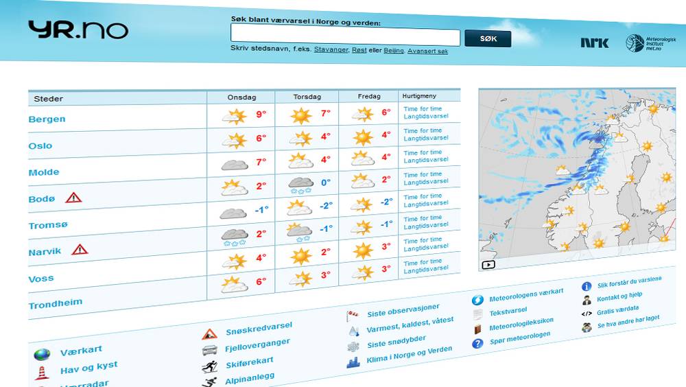 Slik får du et best mulig værvarsel – Yr