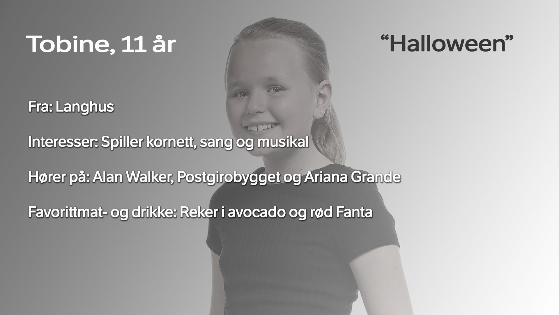 MGPjr 2016: Tobine - "Halloween" – NRK