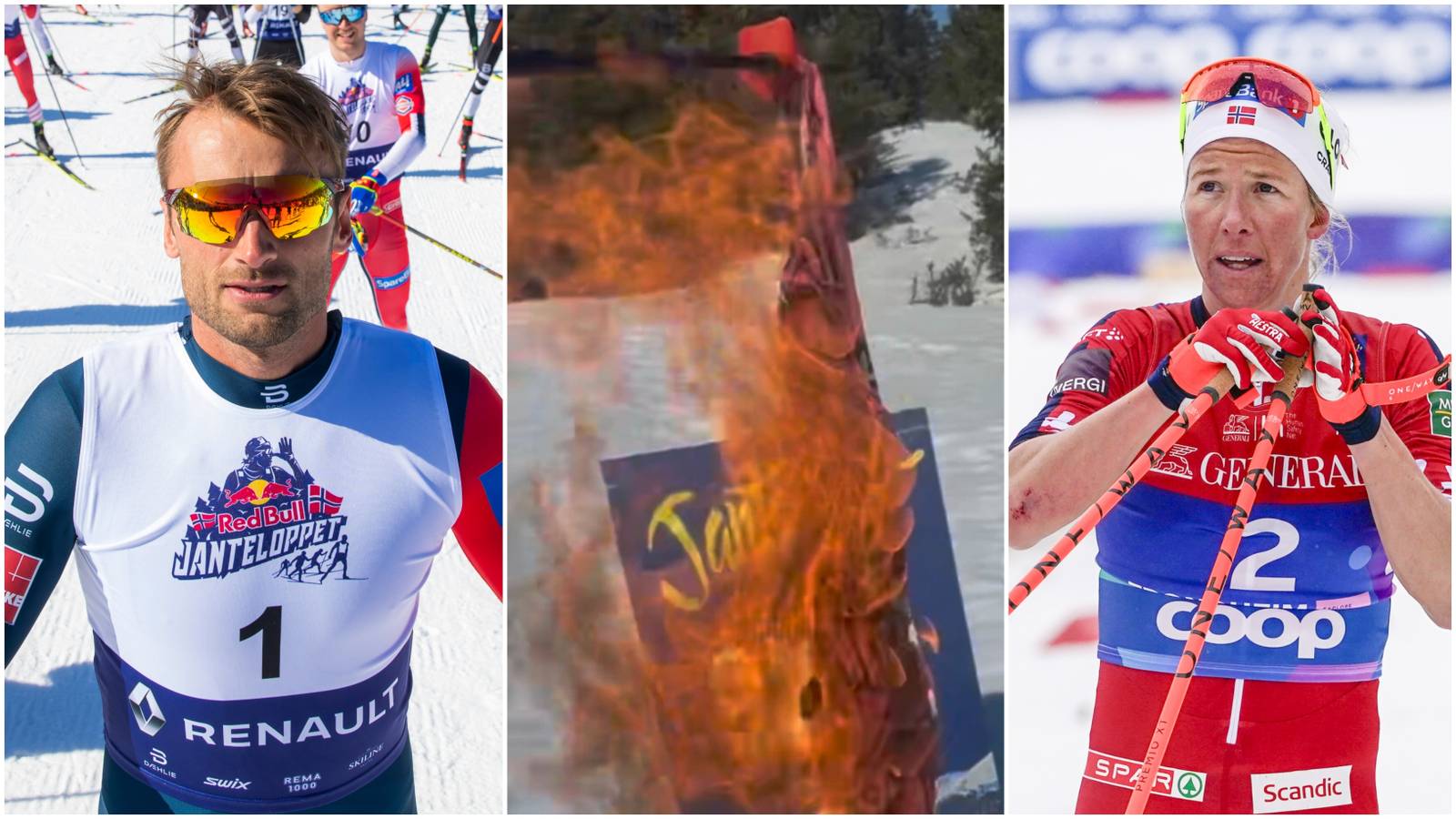 Her brenner Astrid Øyre Slind startnummeret i protest mot Petter ...