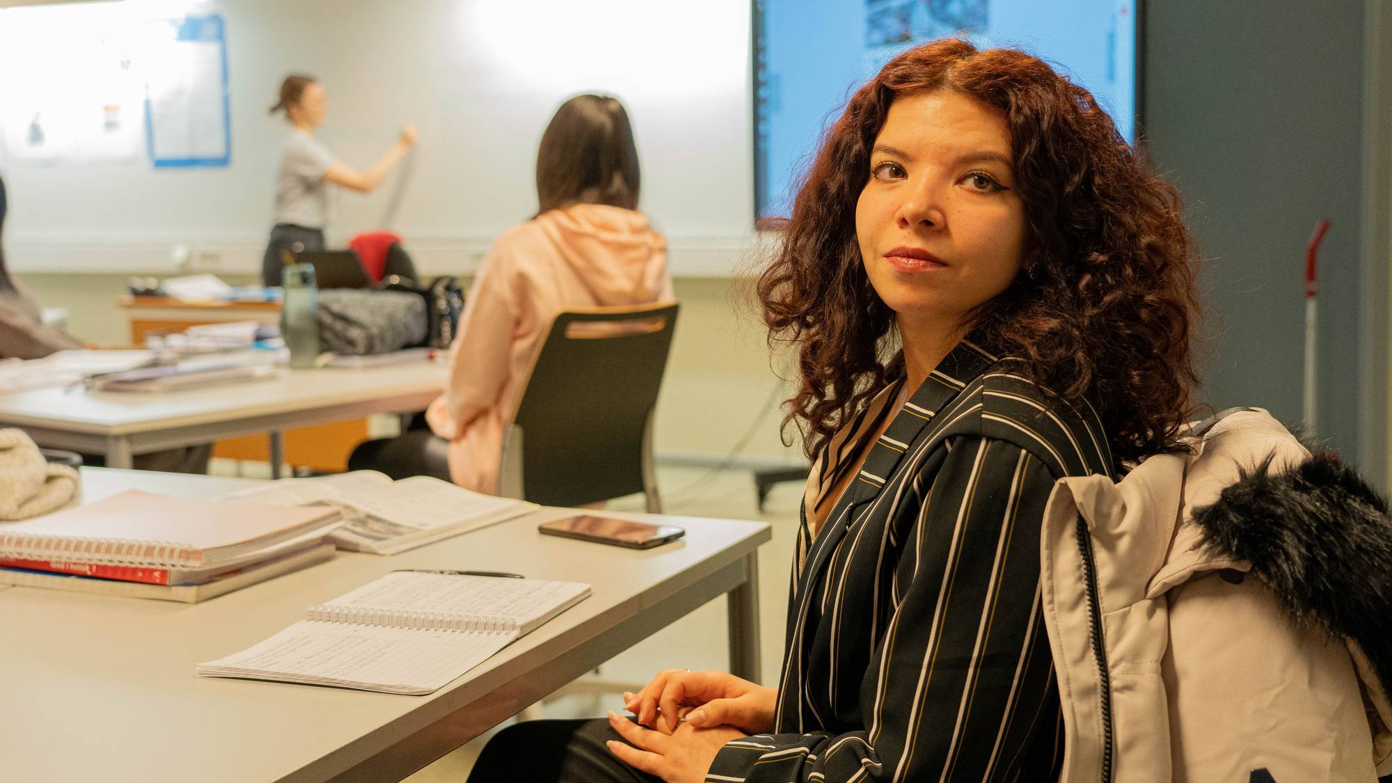Karolina Tsymbala flykta frå Ukraina og deltar på introduksjonsprogram ...
