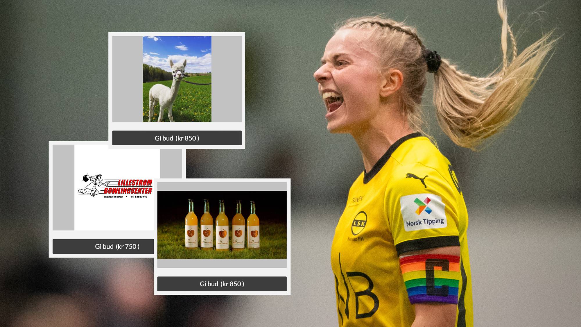 LSK Kvinner held auksjon av eplemost, alpakkavandring og gåvekort på bowling for å redde klubben ...