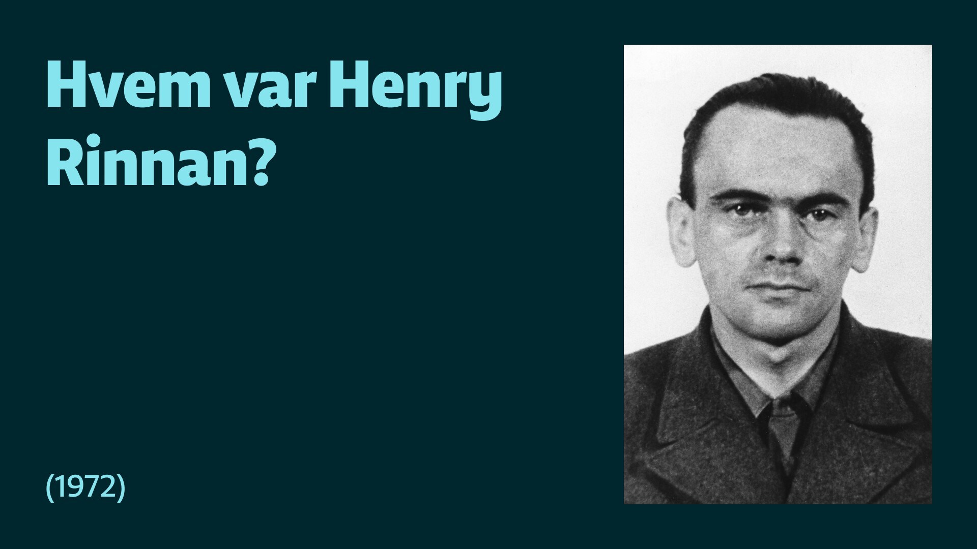Per Hansson om sin bok "Hvem var Henry Rinnan?" - NRK Radio