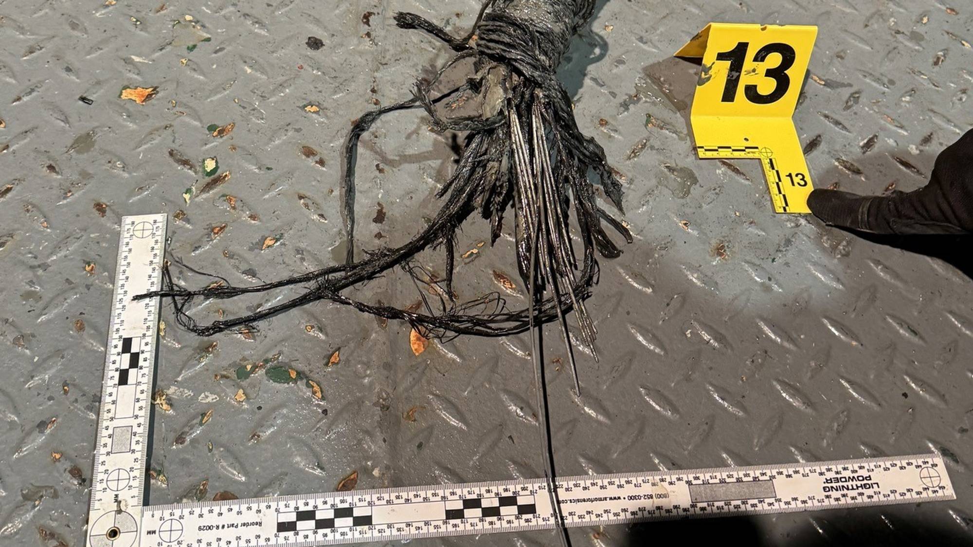 This is what the damaged Svalbard cable looked like when it came up ...
