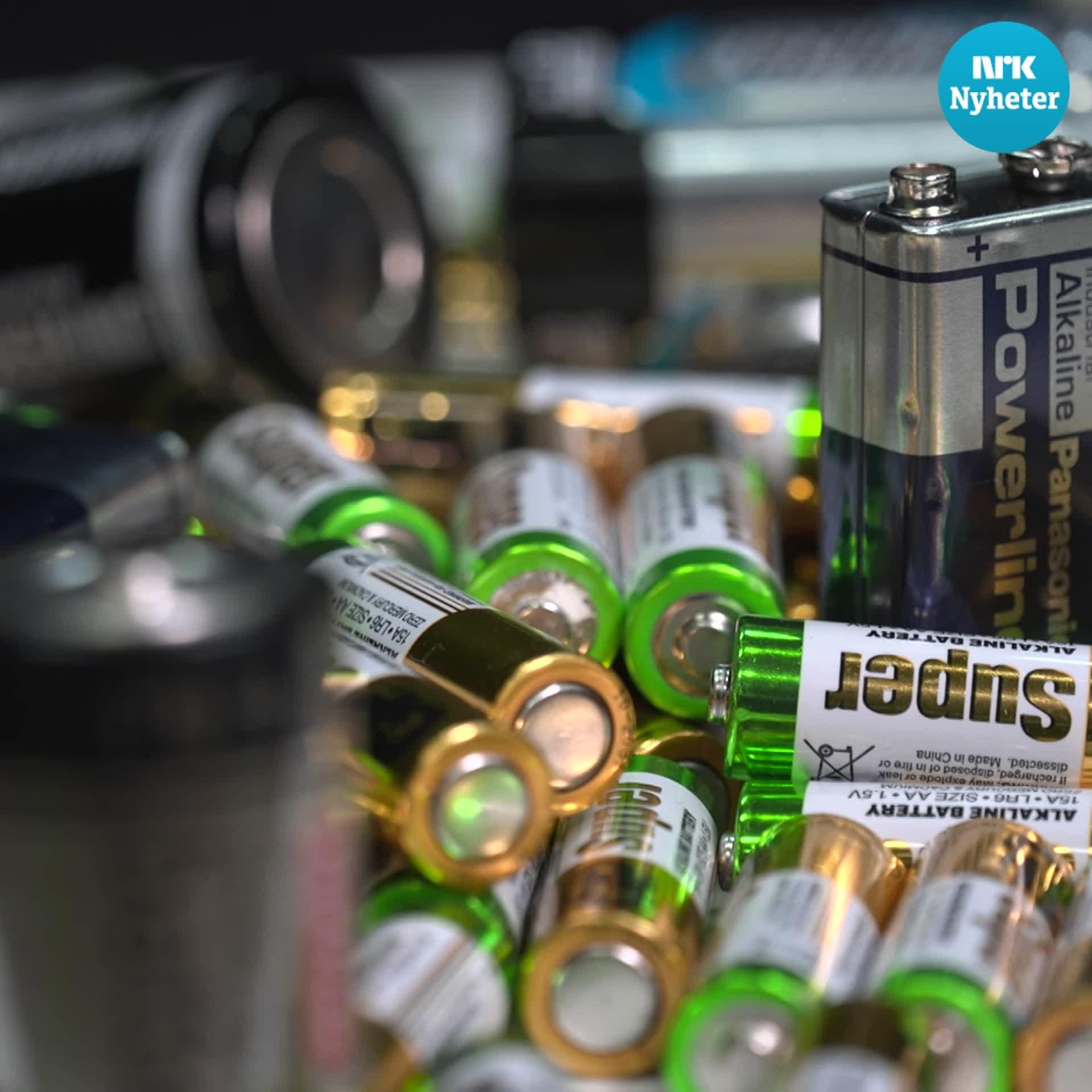 Slik gjør du med brukte batterier – NRK