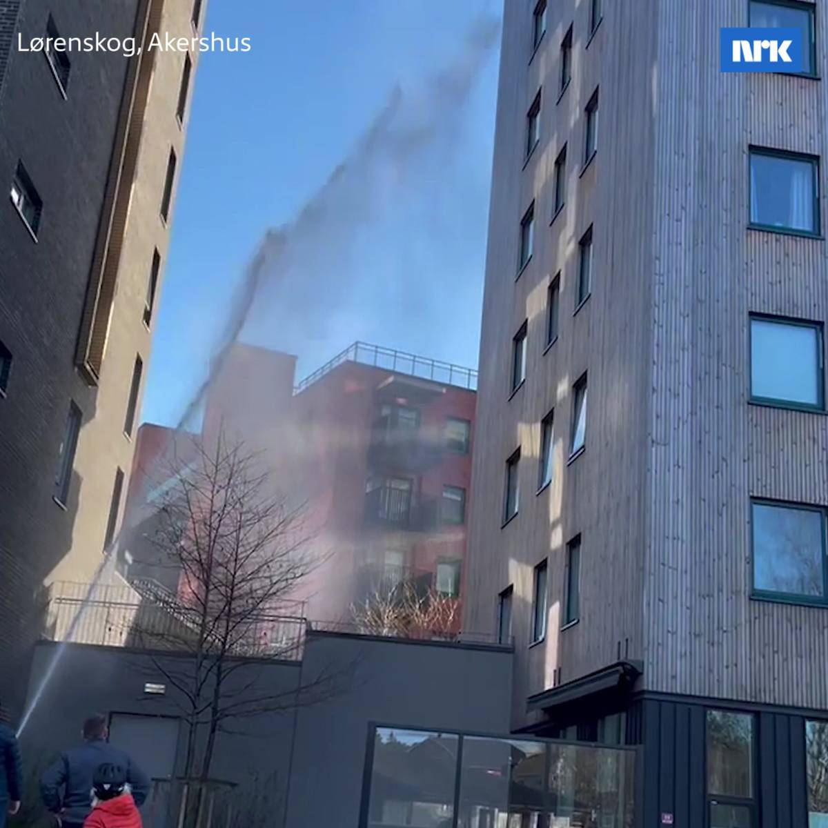 Brann i blokk i Lørenskog – Stor-Oslo