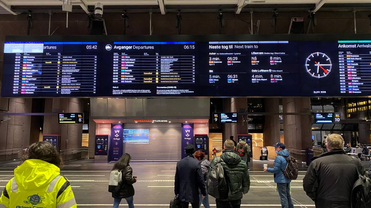 Mange tog innstilt på Oslo S – Stor-Oslo