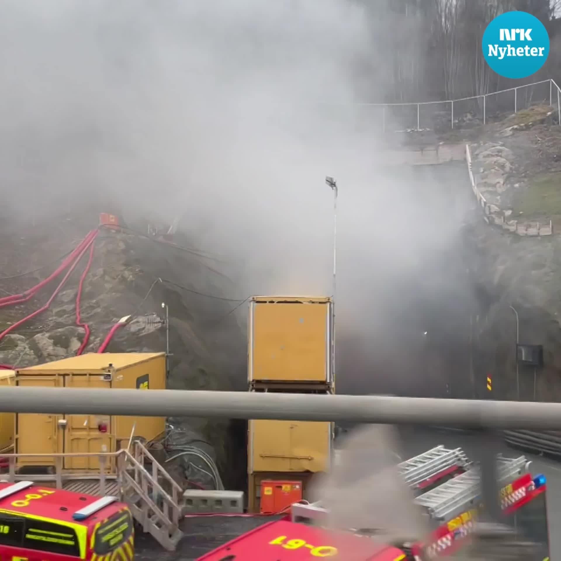 Brann i tunnel på Alnabru – NRK