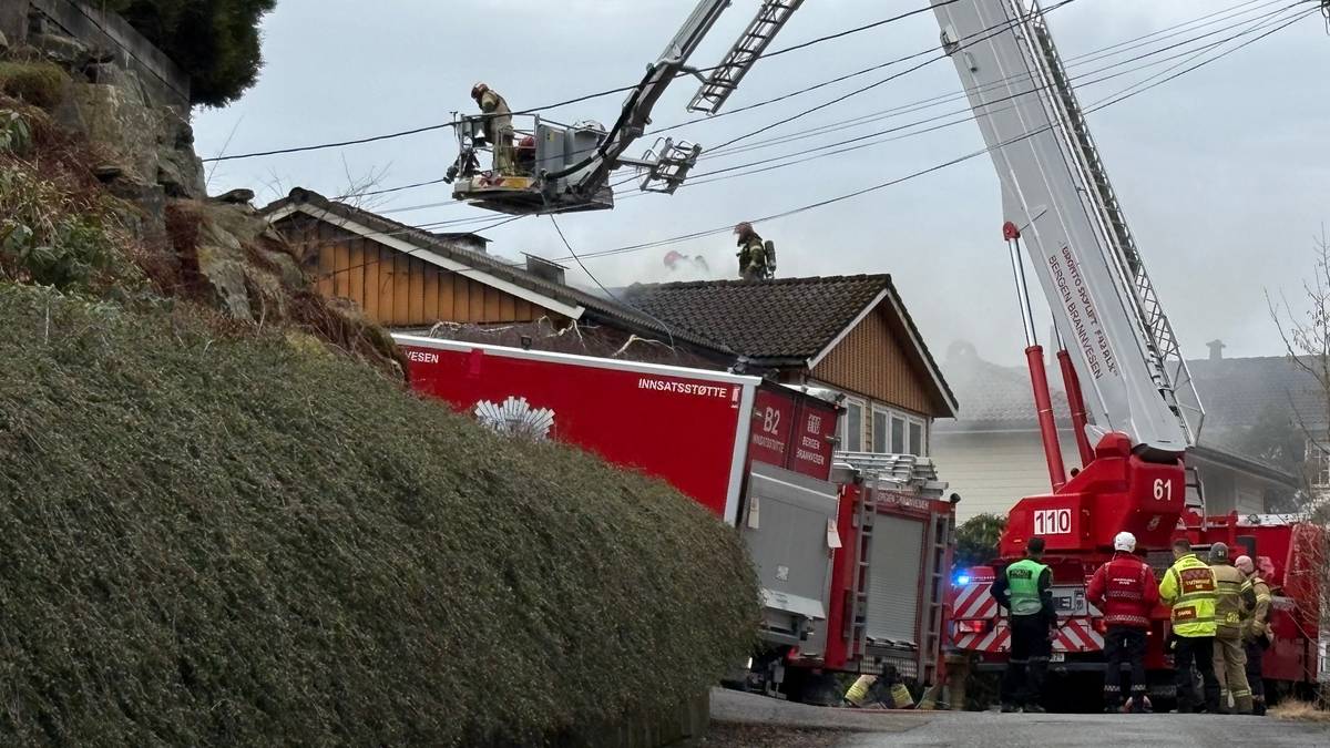 Brann i enebolig i Åsane i Bergen – NRK Vestland