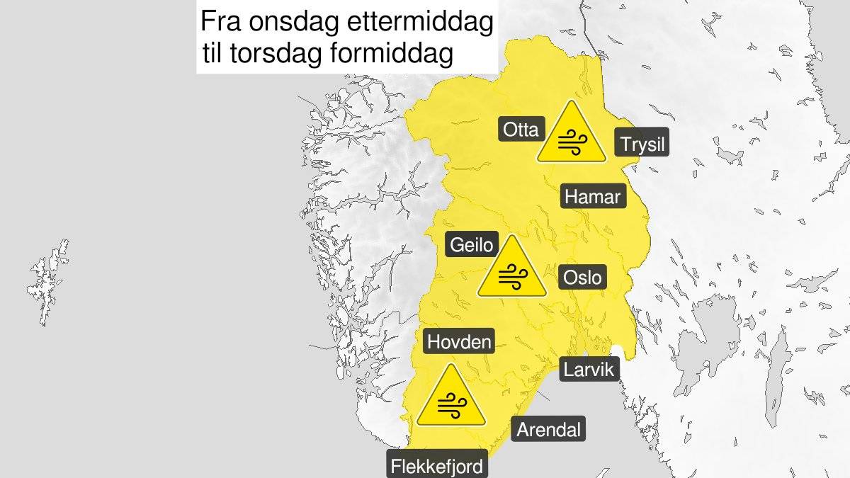 Gult Farevarsel For Østlandet Nrk Vestfold Og Telemark Lokale