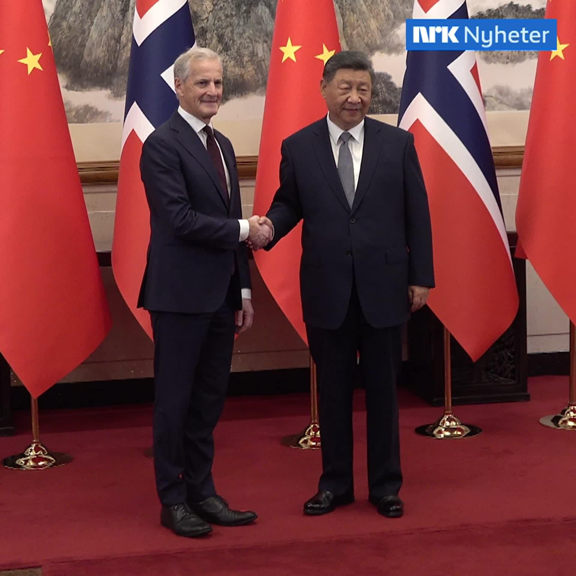 Støre møter kinas president Xi Jinping – NRK