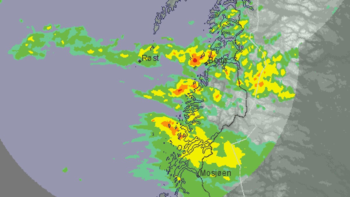 Se regnbygene på radar – Yr