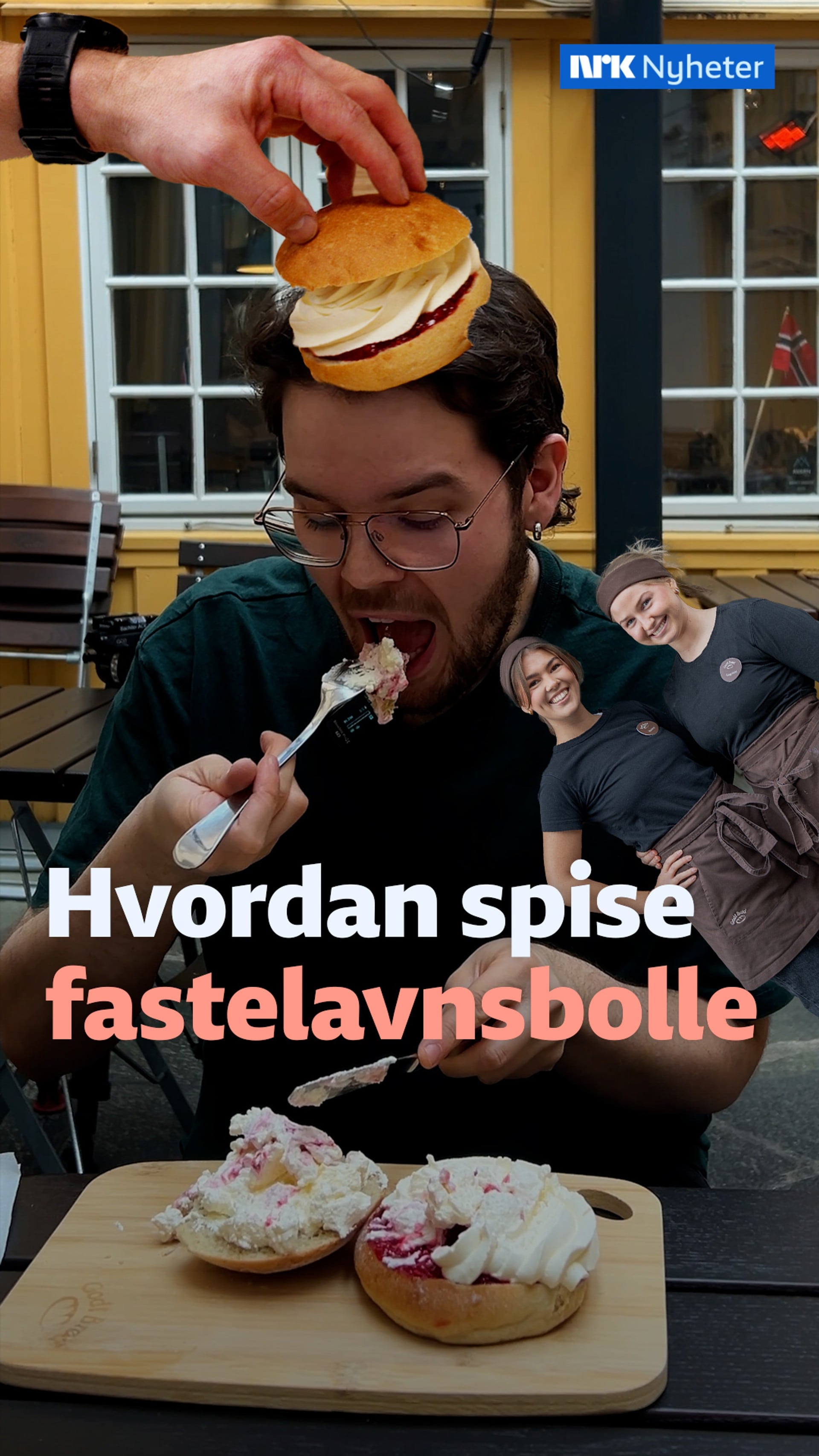 Hvordan spiser man fastelavnsbolle uten å måtte dusje? – NRK