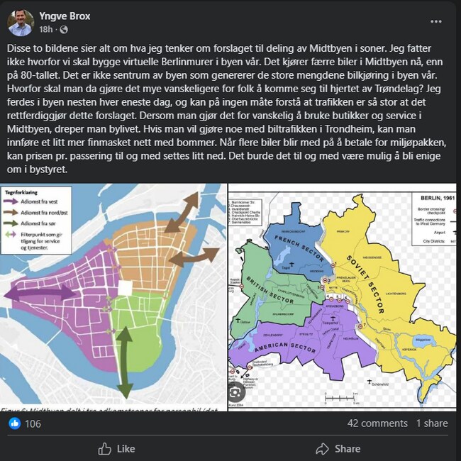 Yngve Brox mener planene for Midtbyen minner om Berlin etter krigen med ...