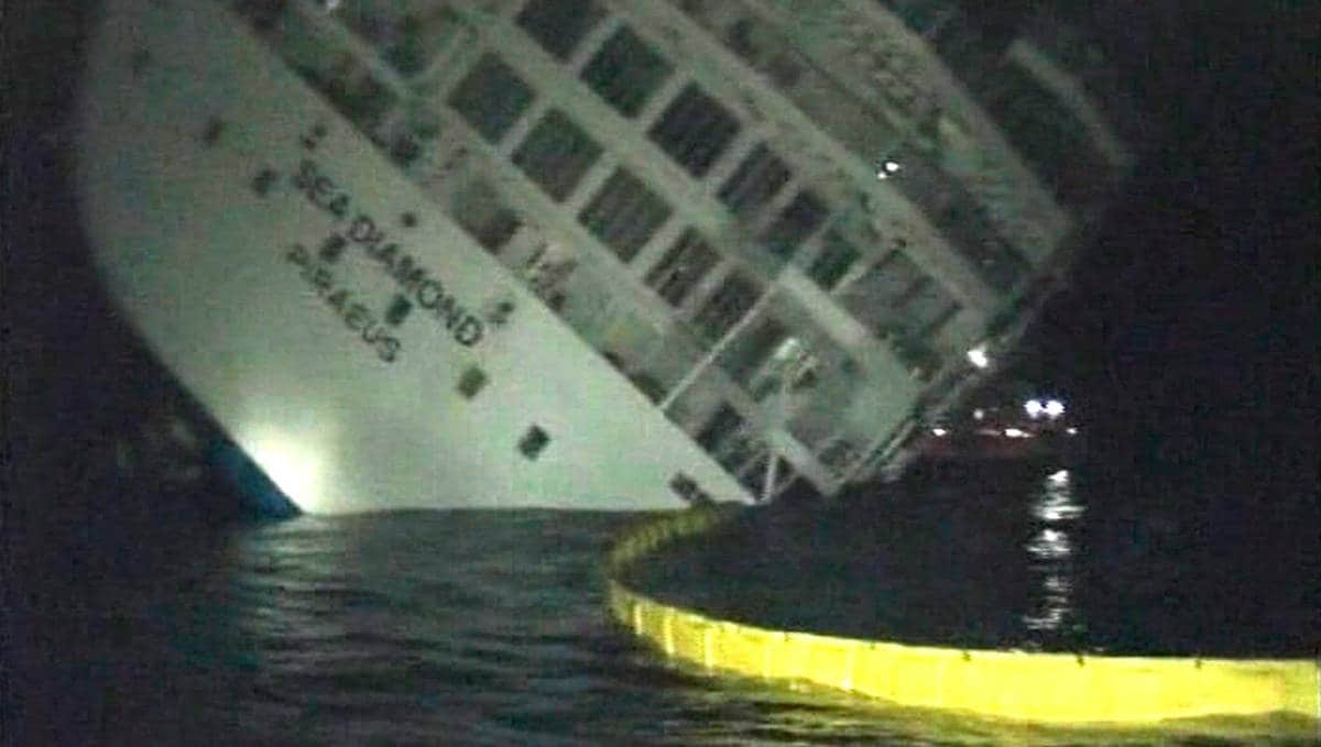 "Sea Diamond" sank – NRK Urix – Utenriksnyheter og -dokumentarer