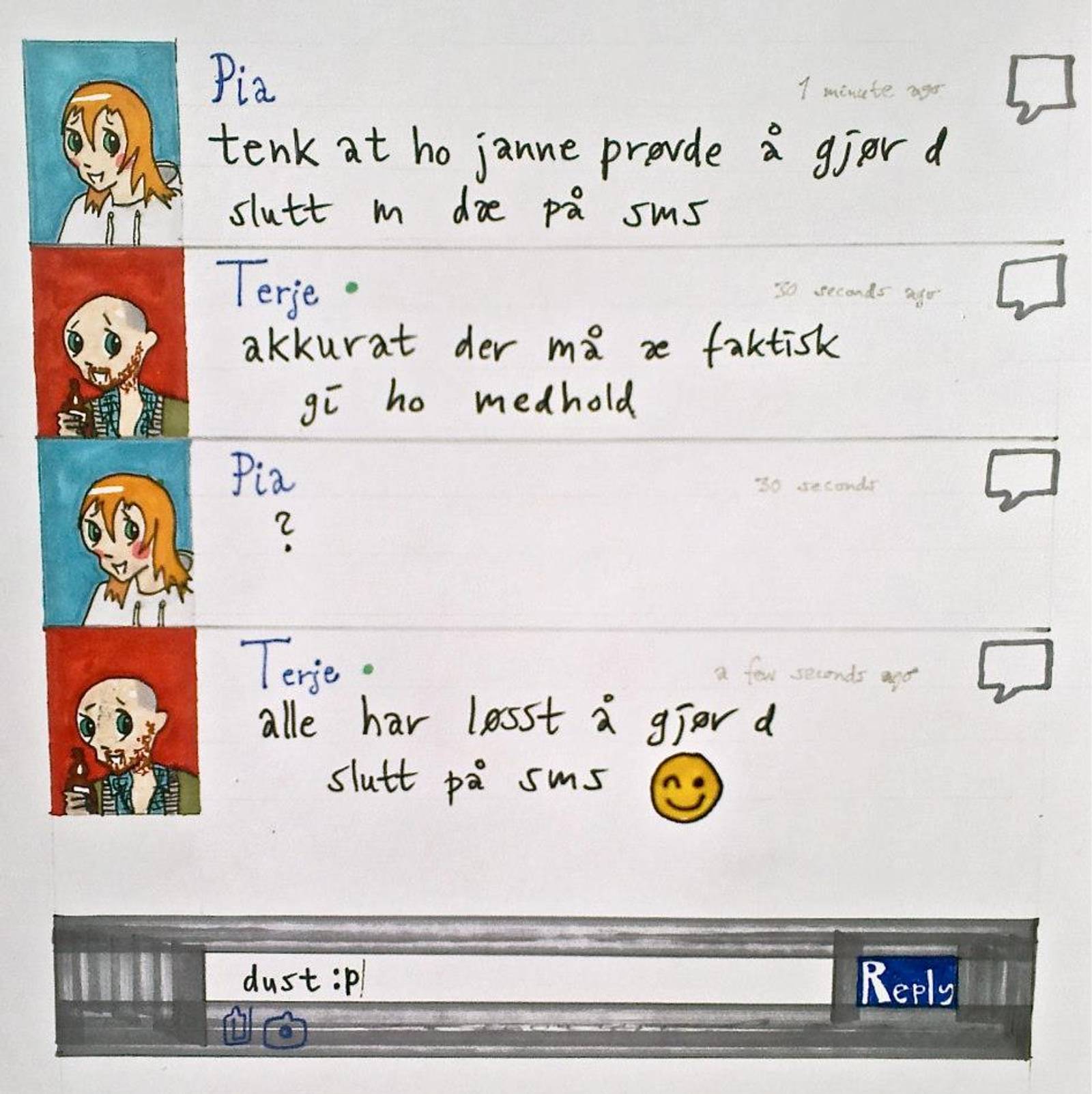 Lager Facebook-tegneserie om venner – NRK Kultur og underholdning