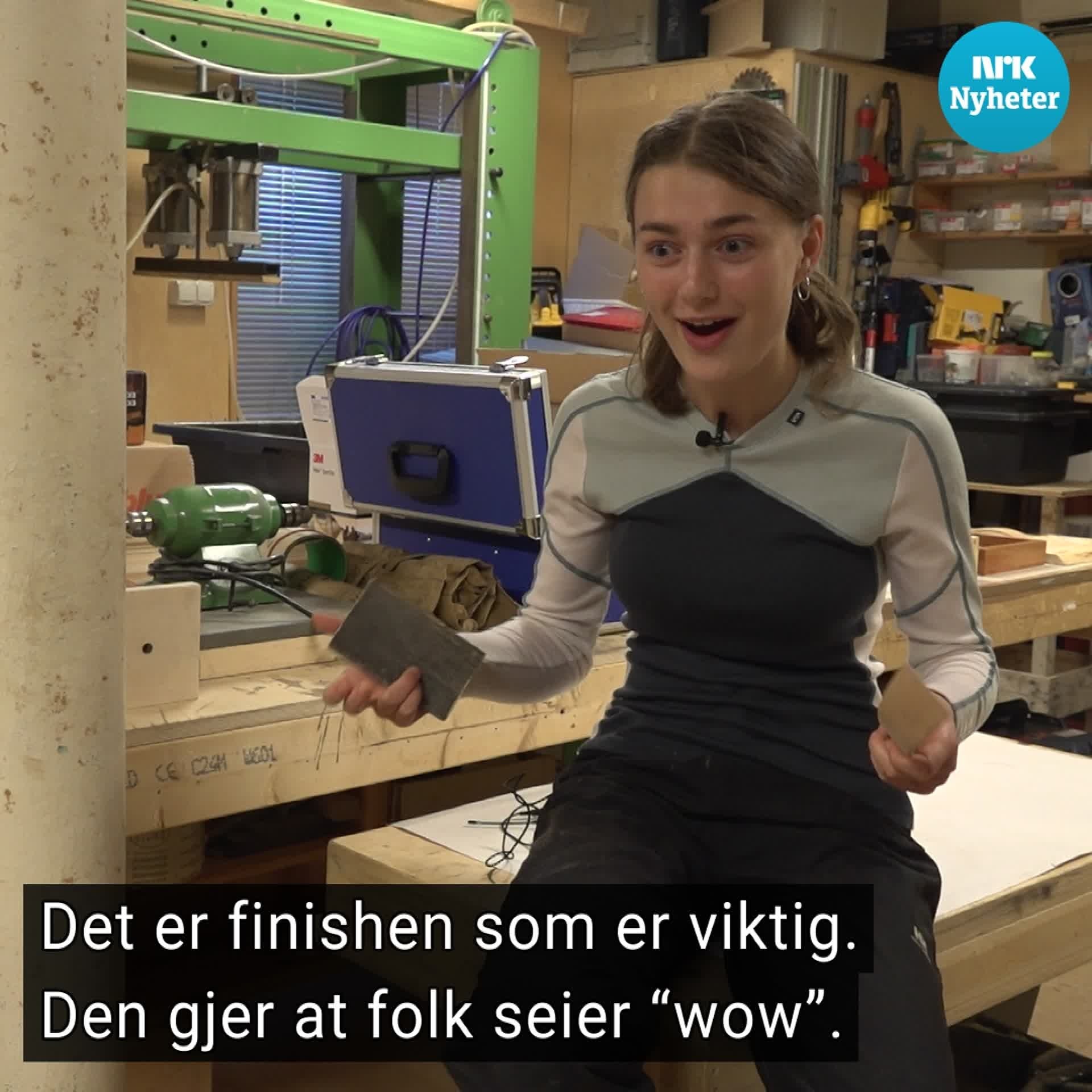 Vilde (16) er hekta på trearbeid – NRK
