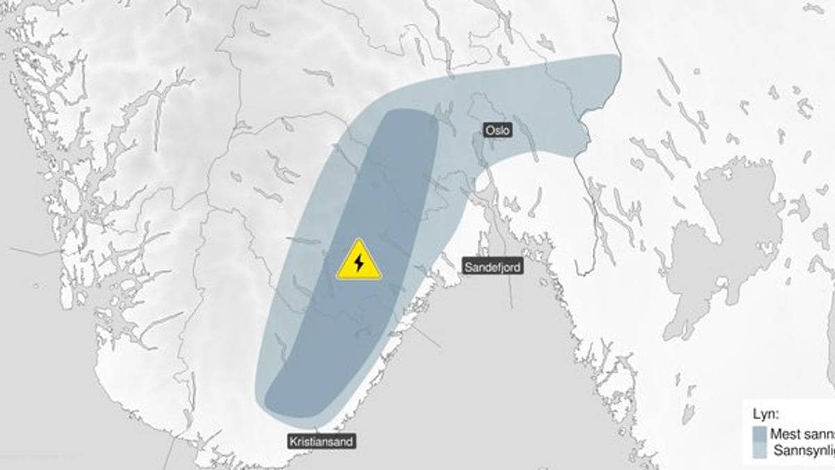 Varsler Torden Og Lyn I Ettermiddag Nrk Vestfold Og Telemark Lokale