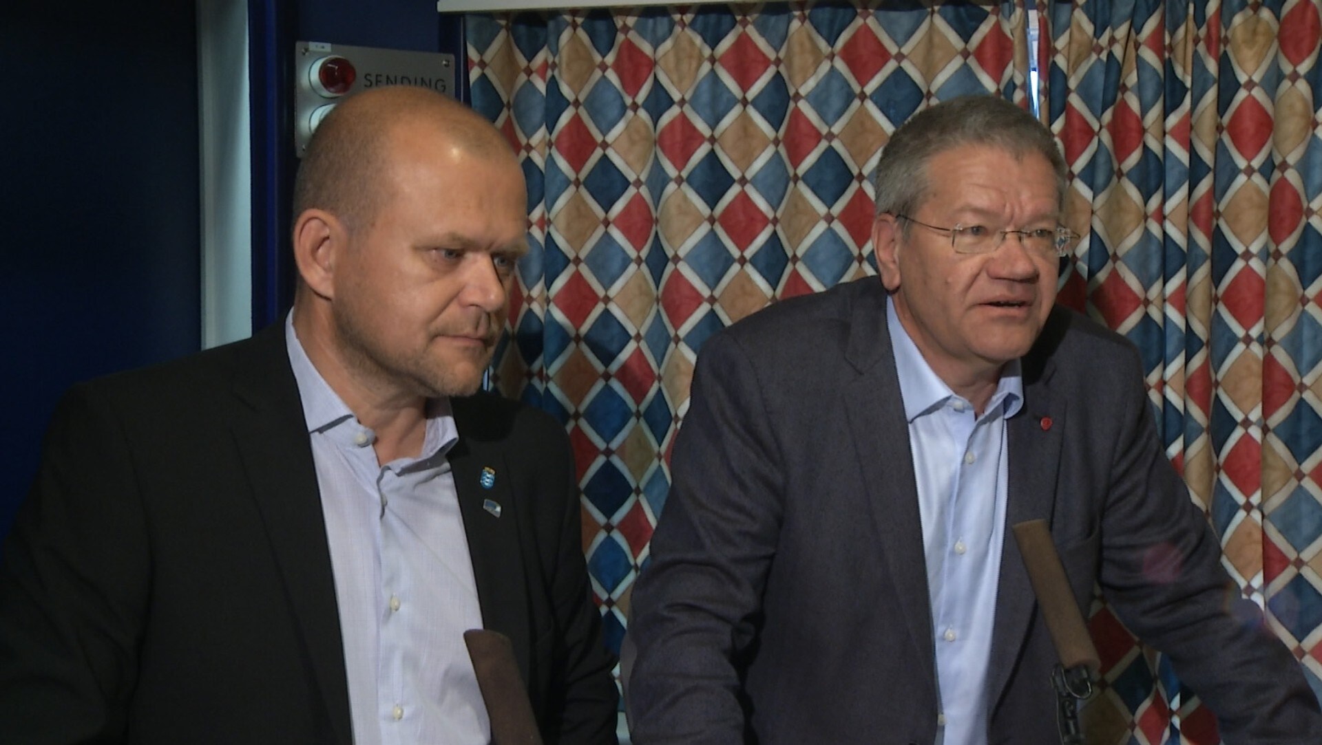 Ordførerduell mellom Arne-Christian Mohn (Ap) og Jarle Utne-Reitan (H ...