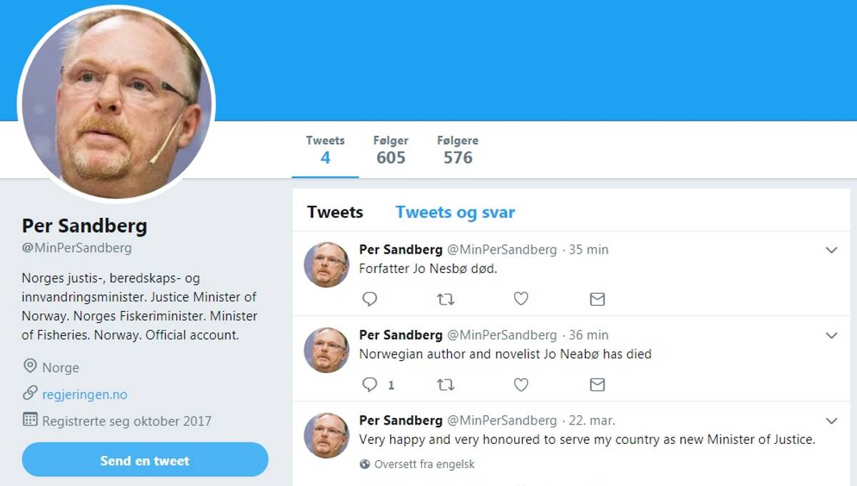 Falsk Per Sandberg erklærte Norges mest kjente forfattar død – NRK ...