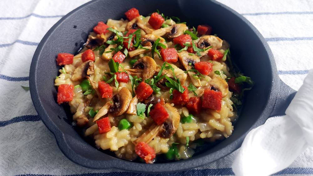 Risotto med sopp og chorizo – NRK Mat – Oppskrifter og inspirasjon