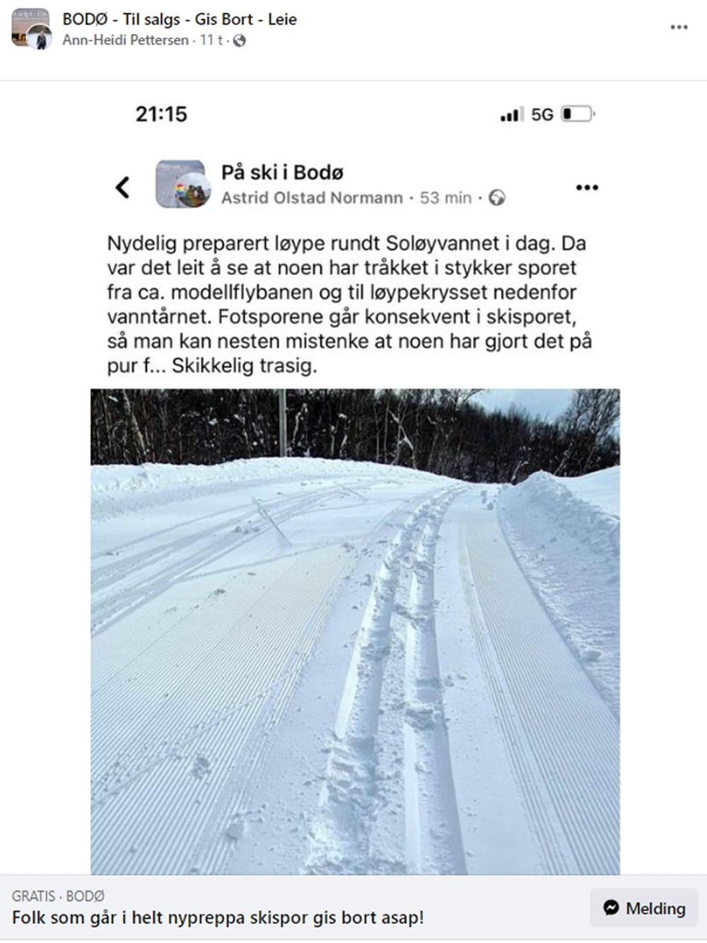 Full krangel om folk som tråkker i skisporet – NRK Nordland