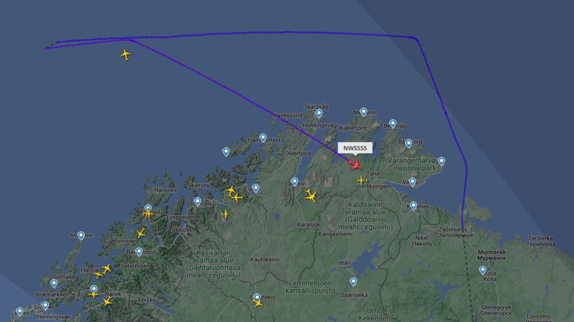 Russisk fly fikk returnere i norsk luftrom – NRK Troms og Finnmark