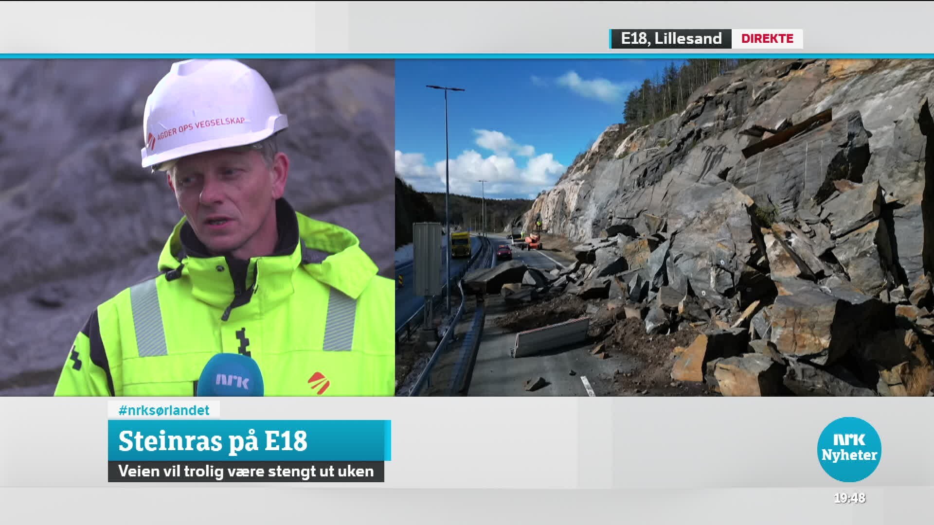Umulig å forutse raset på E18 – NRK Sørlandet – Lokale nyheter, TV og radio