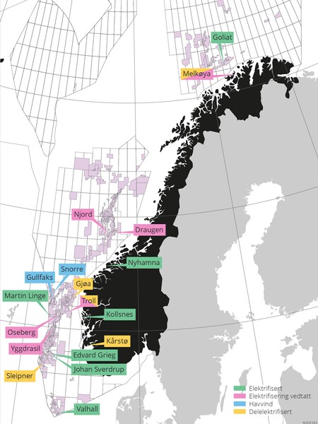 Ressursrapport frå Sokkeldirektoratet: Status for elektrifiseringa av sokkelen – NRK Vestland
