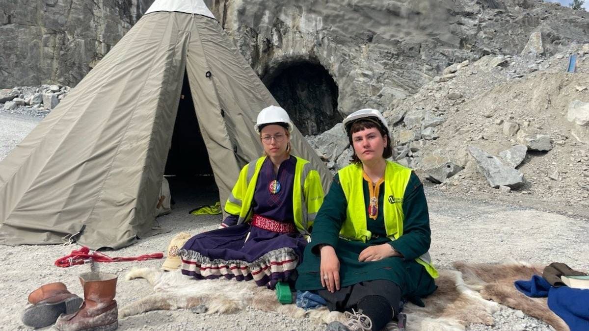 Aksjonister rigger seg til ved Nussir-gruven – NRK Troms og Finnmark