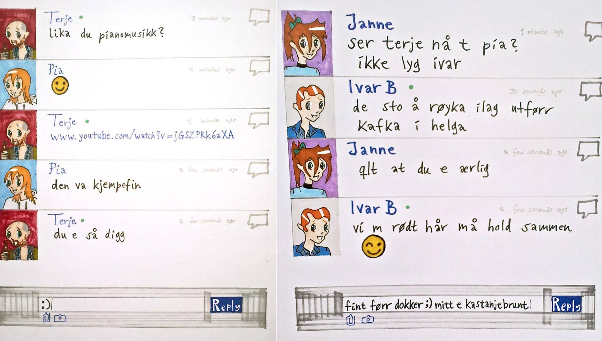 Lager Facebook-tegneserie om venner – NRK Kultur og underholdning