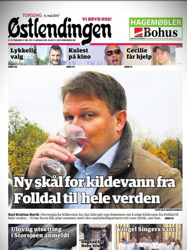 Folldal kommune skulle eksportere kildevann til Shanghai – avbryter ...