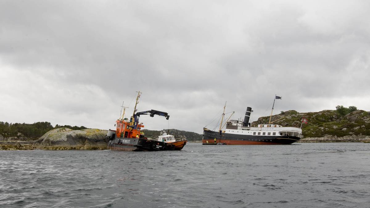 D/S Oster på grunn ved Fitjar – NRK Vestland