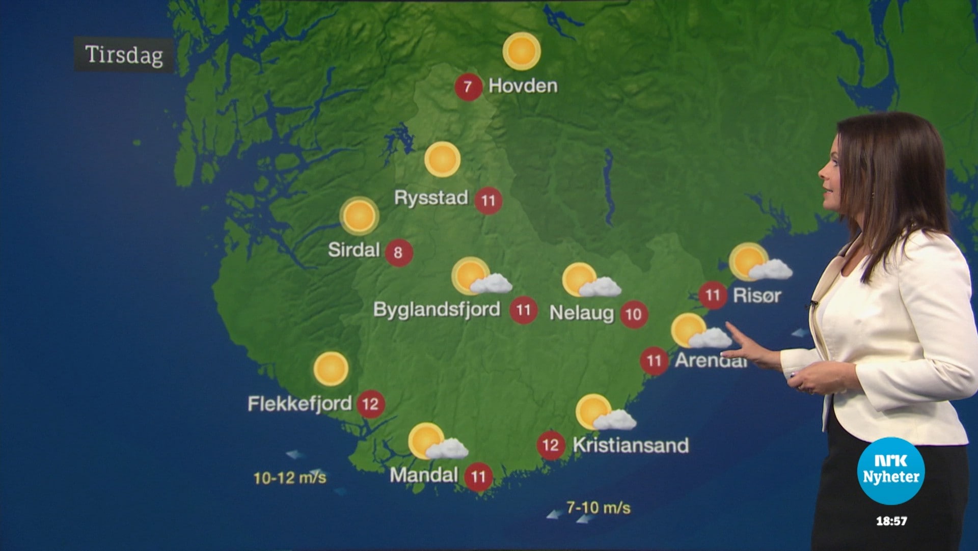 Slik Blir Været Tirsdag Nrk Sørlandet Lokale Nyheter Tv Og Radio