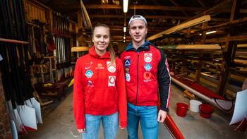 Søskenparet og roarar Martin og Thea Helseth frå Ålesund skal begge ...