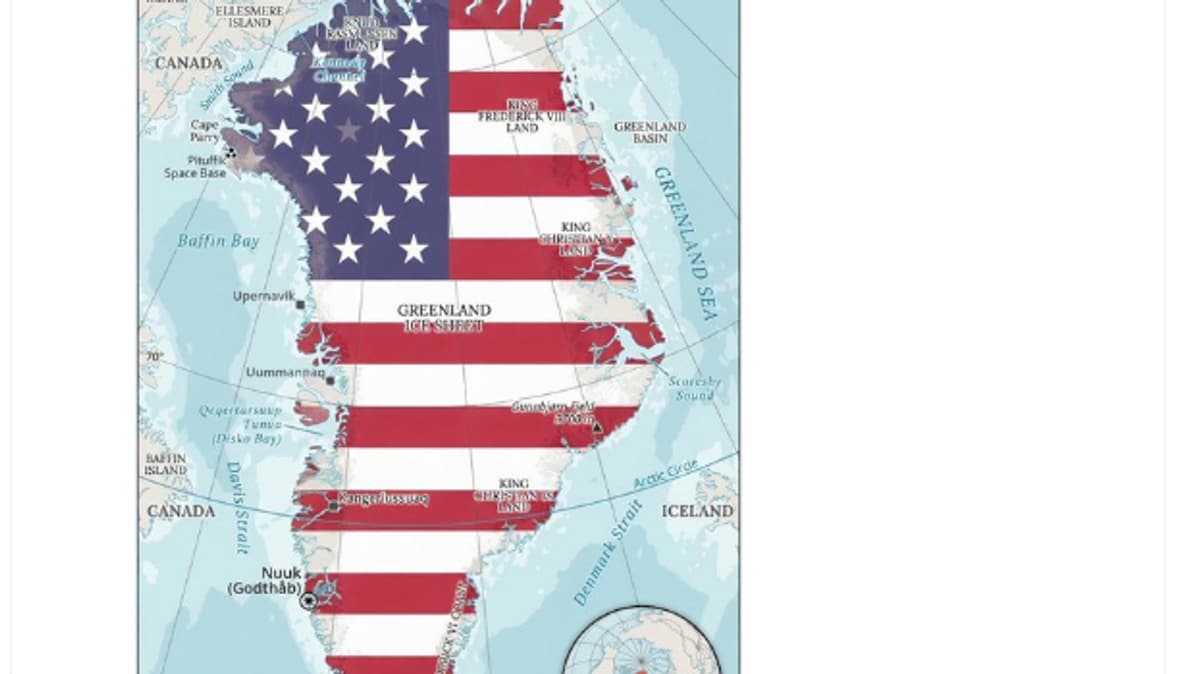 Grønlands regjeringssjef ut mot bilde av grønlandskart: – Respektløst ...