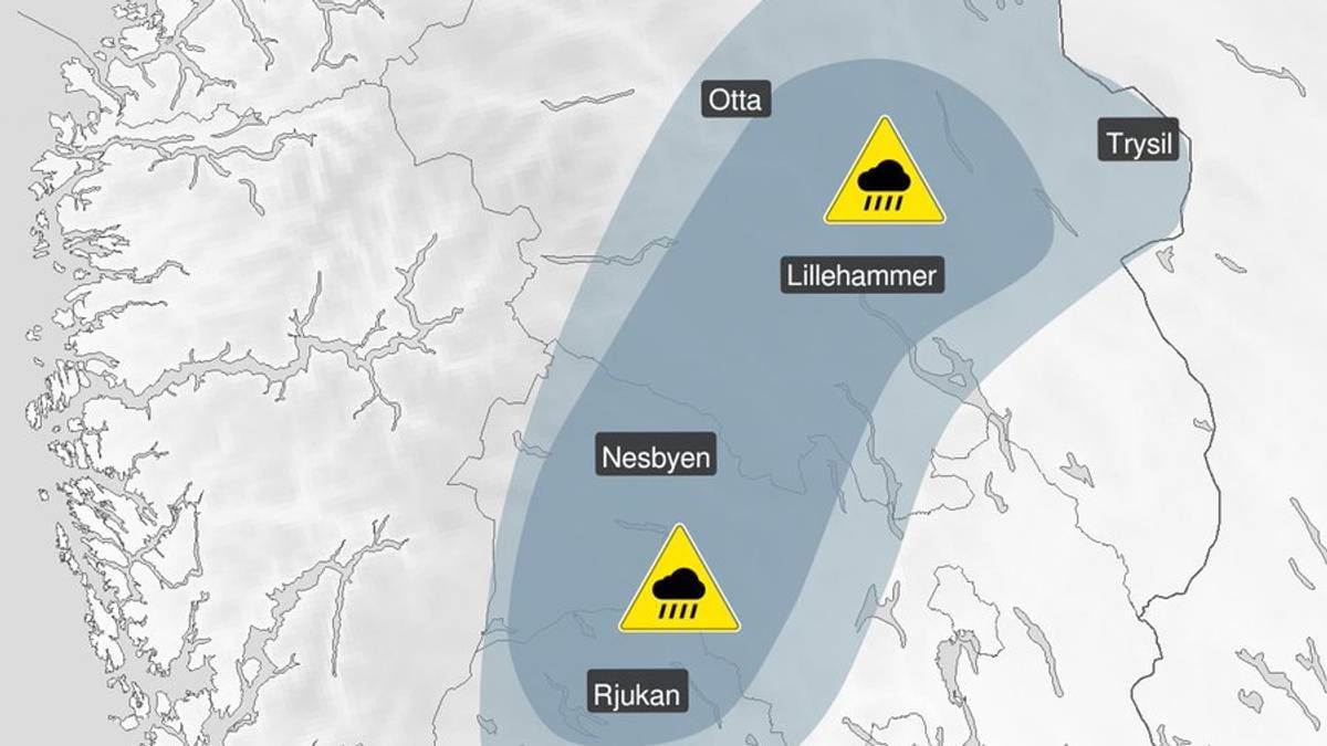 Meteorologene Advarer Mot Styrtregn På Deler Av Østlandet Nrk