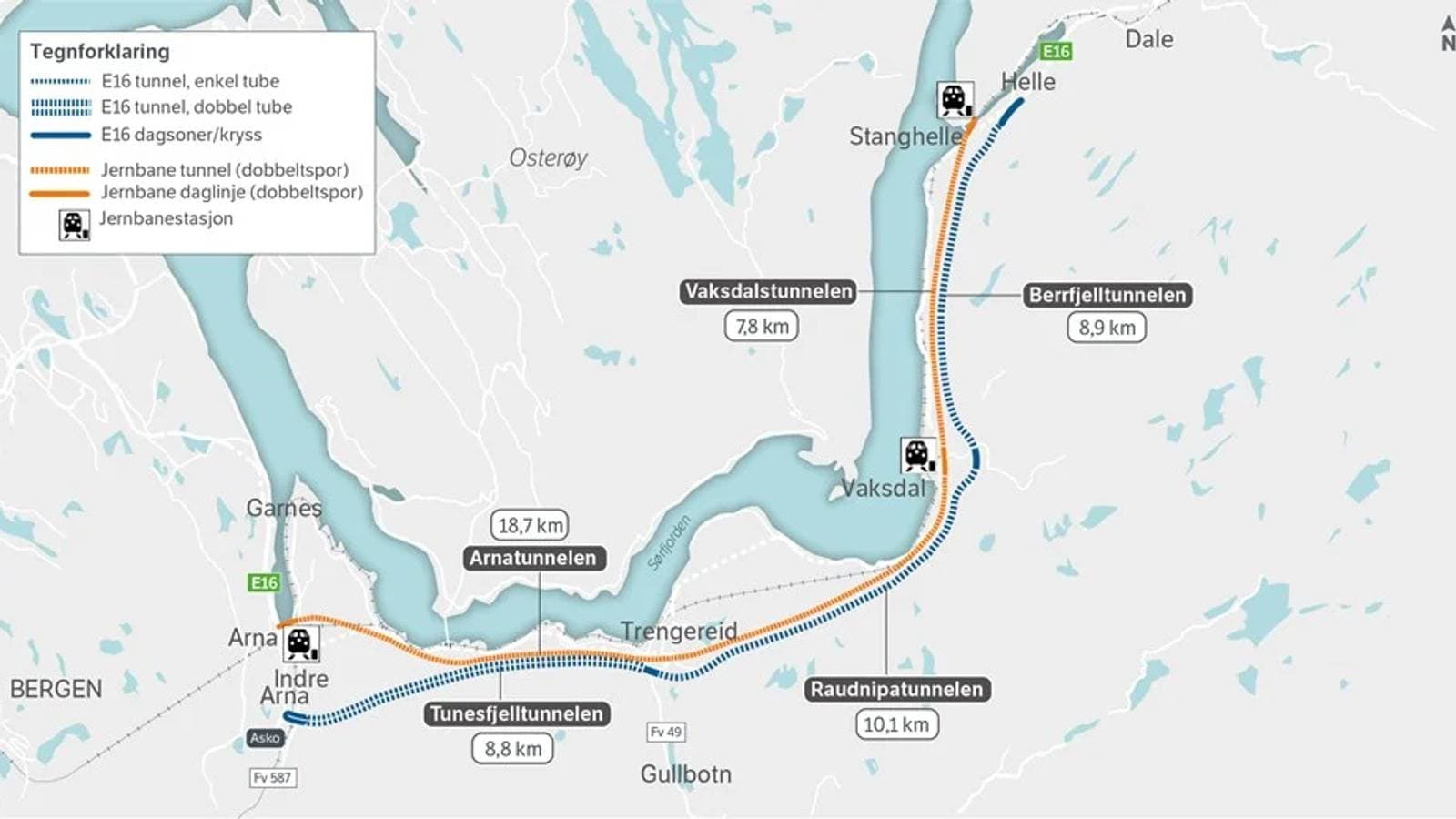 Nasjonal transportplan gir pengeløfte til Norges verste vei E16 mellom ...