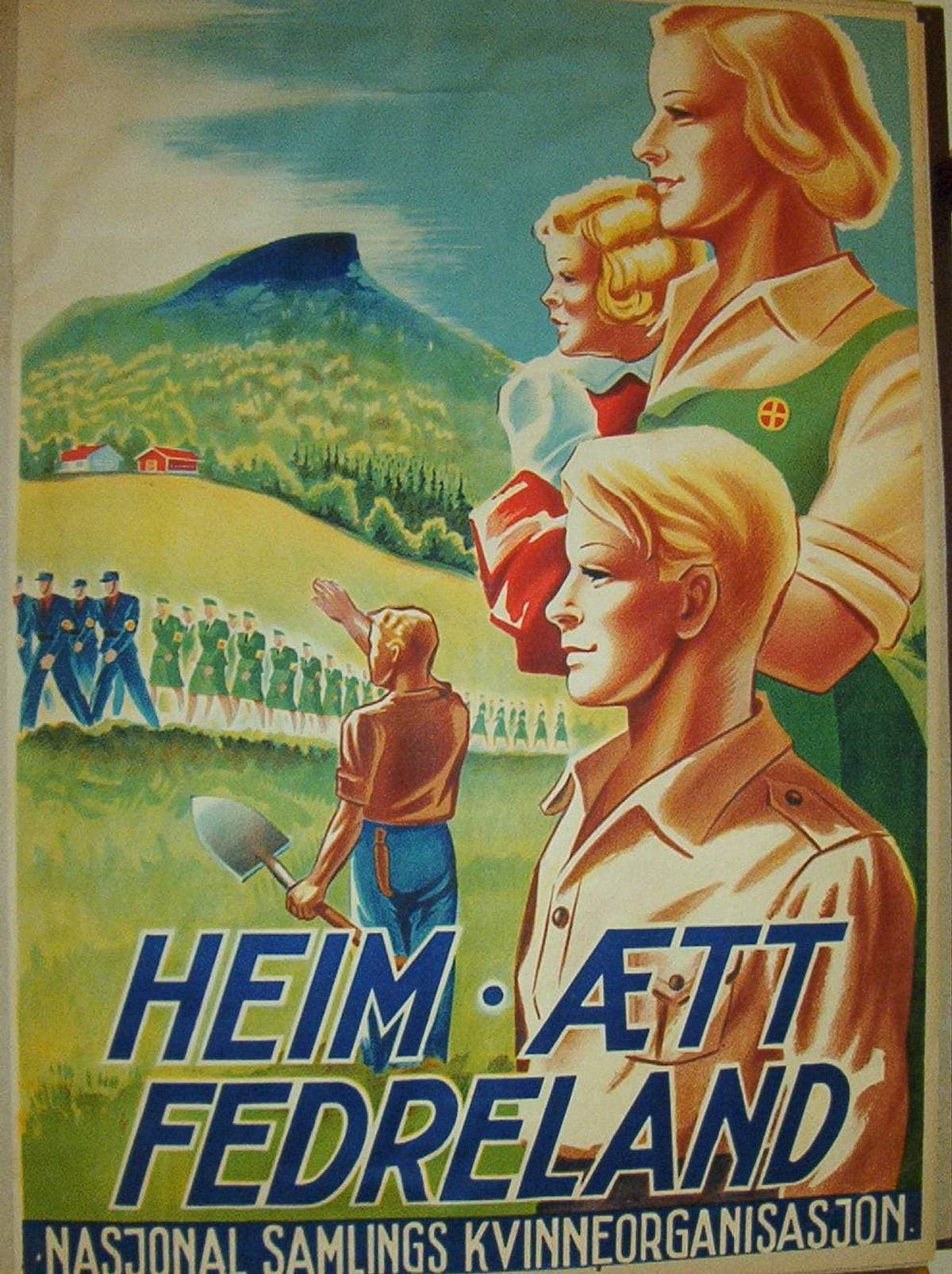 Viser frem propagandaplakater laget av Nasjonal Samling (NS) – NRK ...