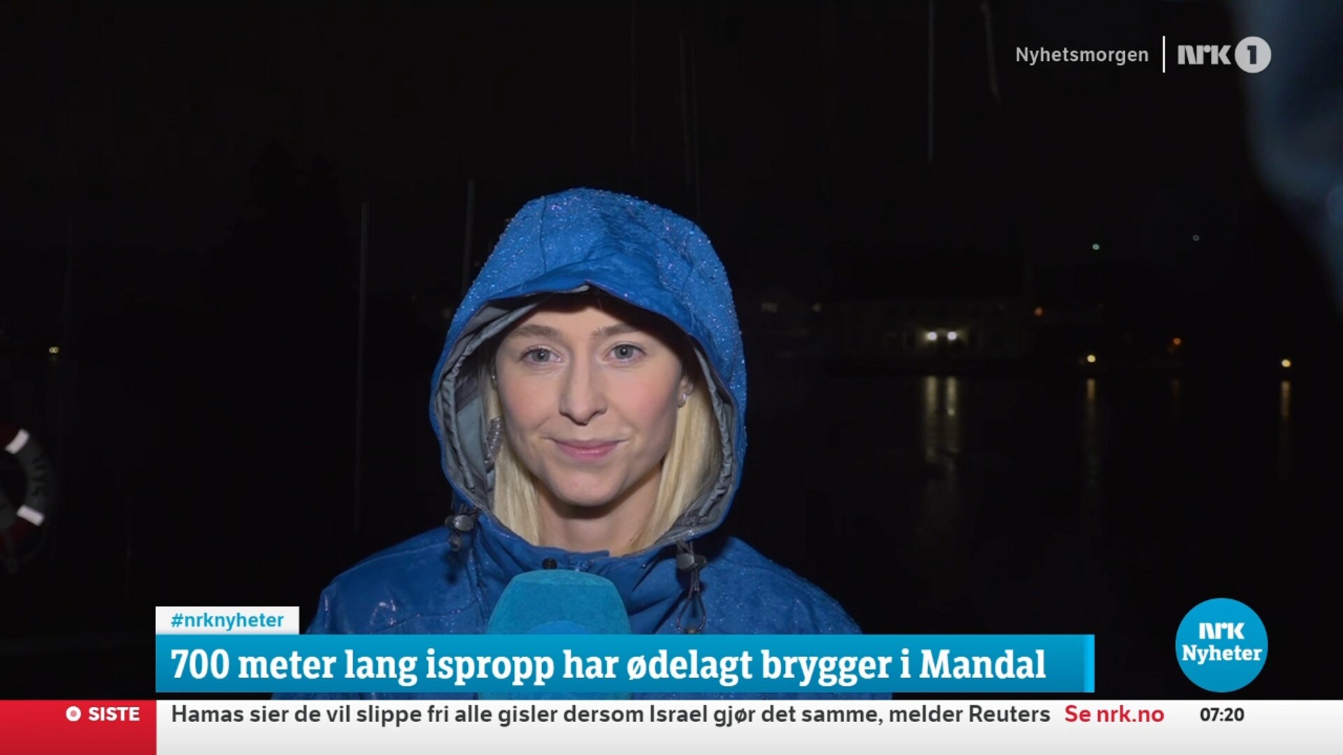 Isproppen i Mandal sentrum har løsnet – NRK Sørlandet – Lokale nyheter ...