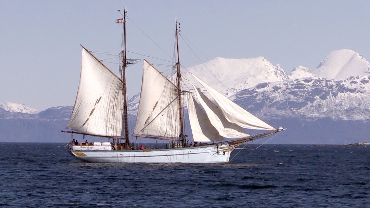 Nordland: Seilskip med fem personer har gått på grunn i Steigen – NRK